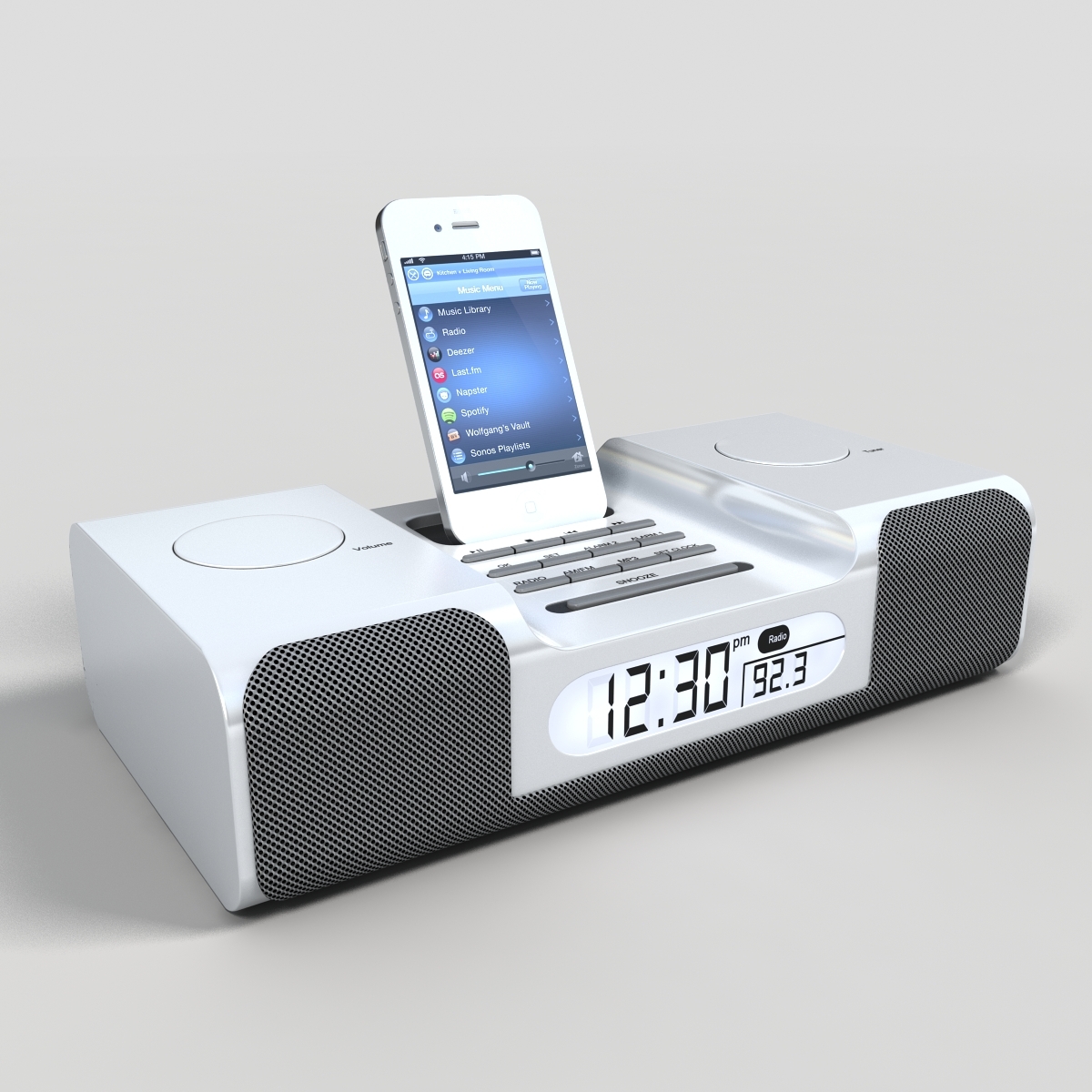 3d model clock radio