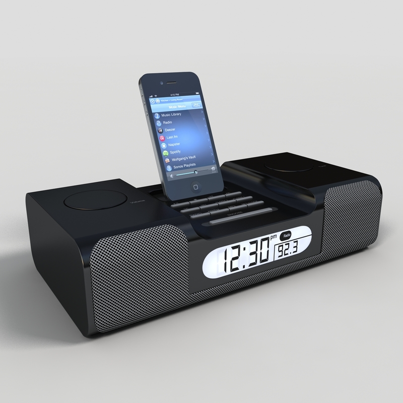 3d model clock radio