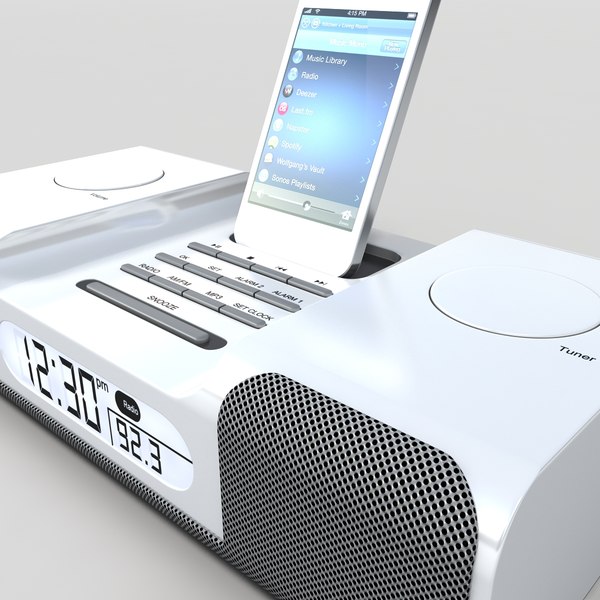 3d model clock radio