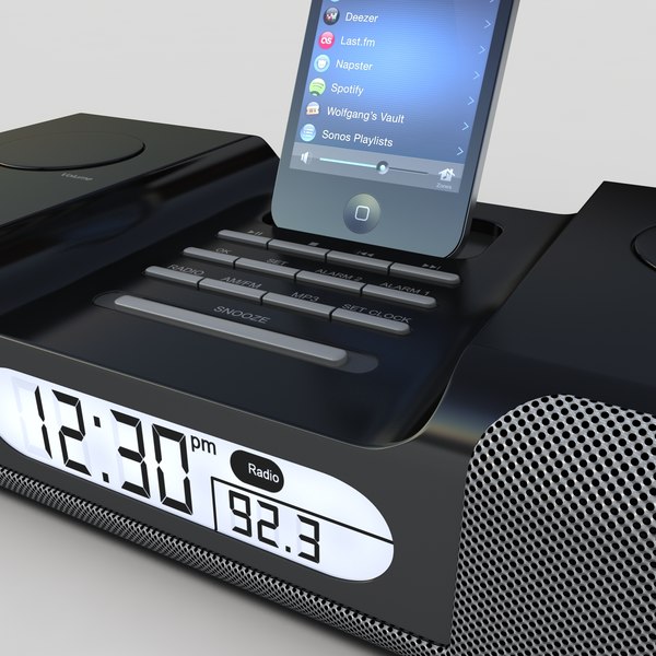 3d model clock radio