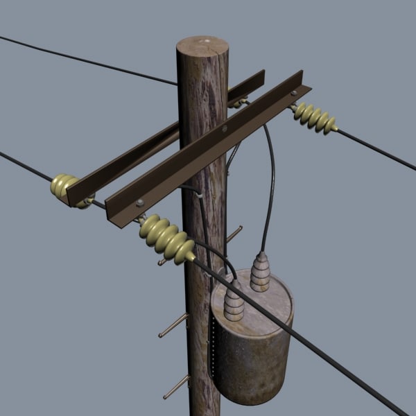 3d electricity pole model