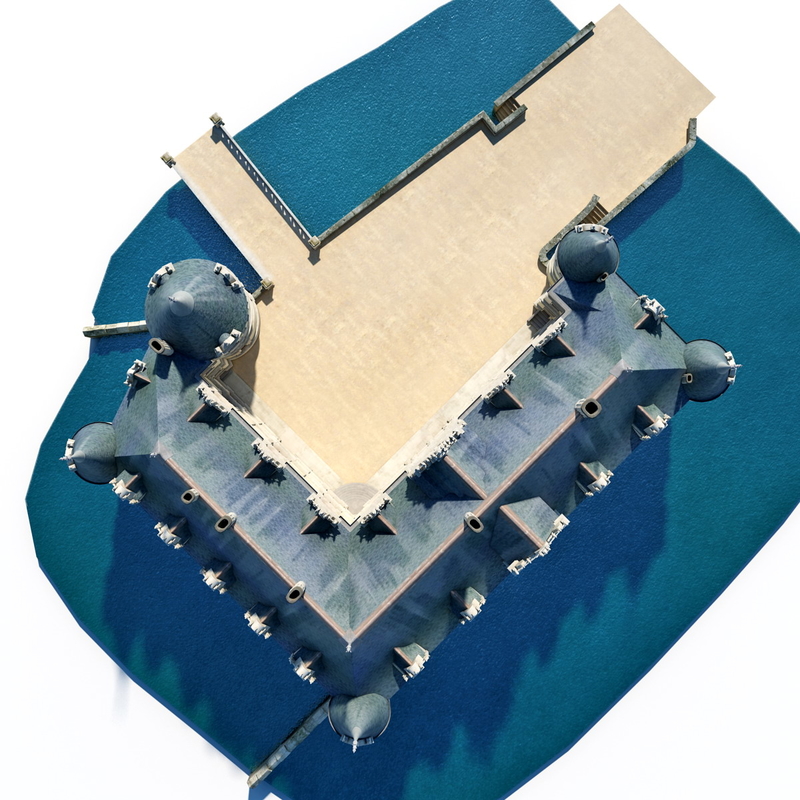 castle azay le rideau 3d model