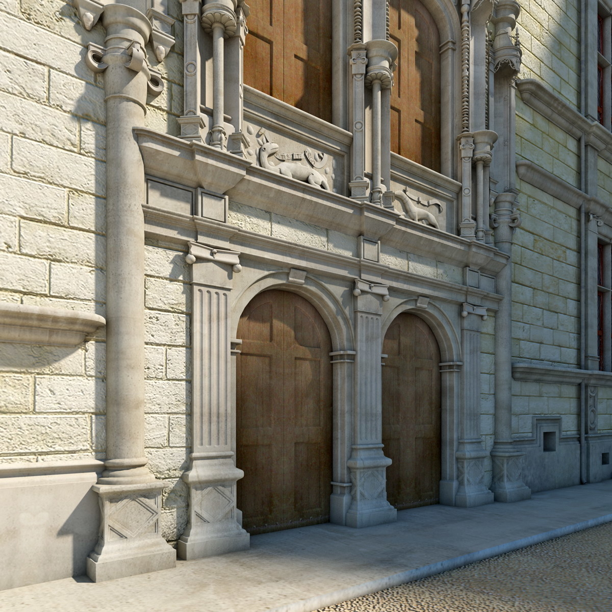 castle azay le rideau 3d model