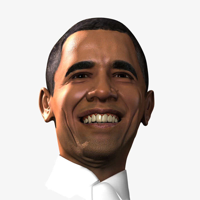 3ds max president obama smiling