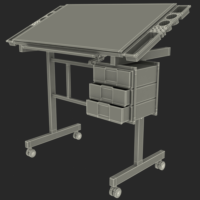 vision station glass drafting table 3ds