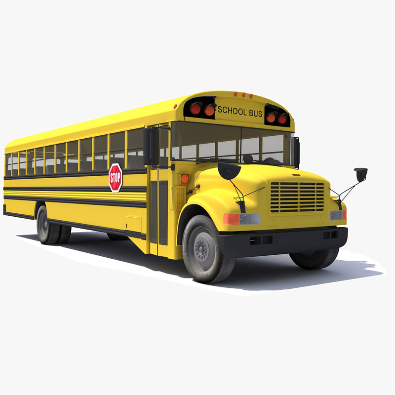 school bus 3d 3ds