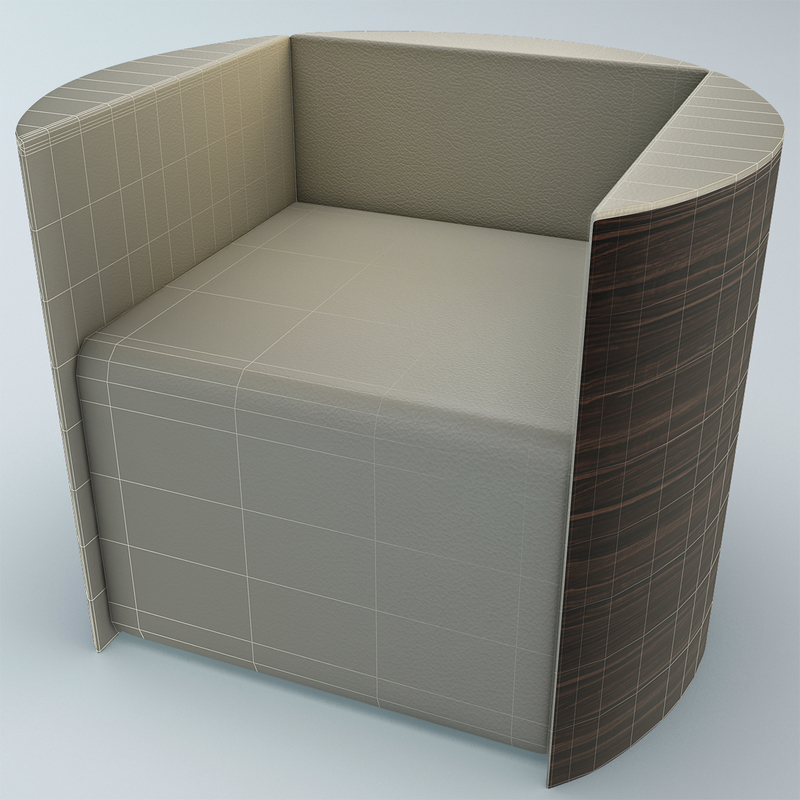 3d cylinder chair model