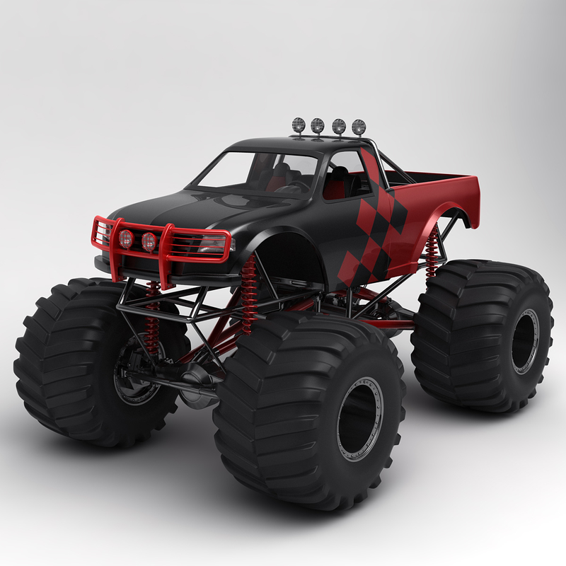 monster truck 3d model