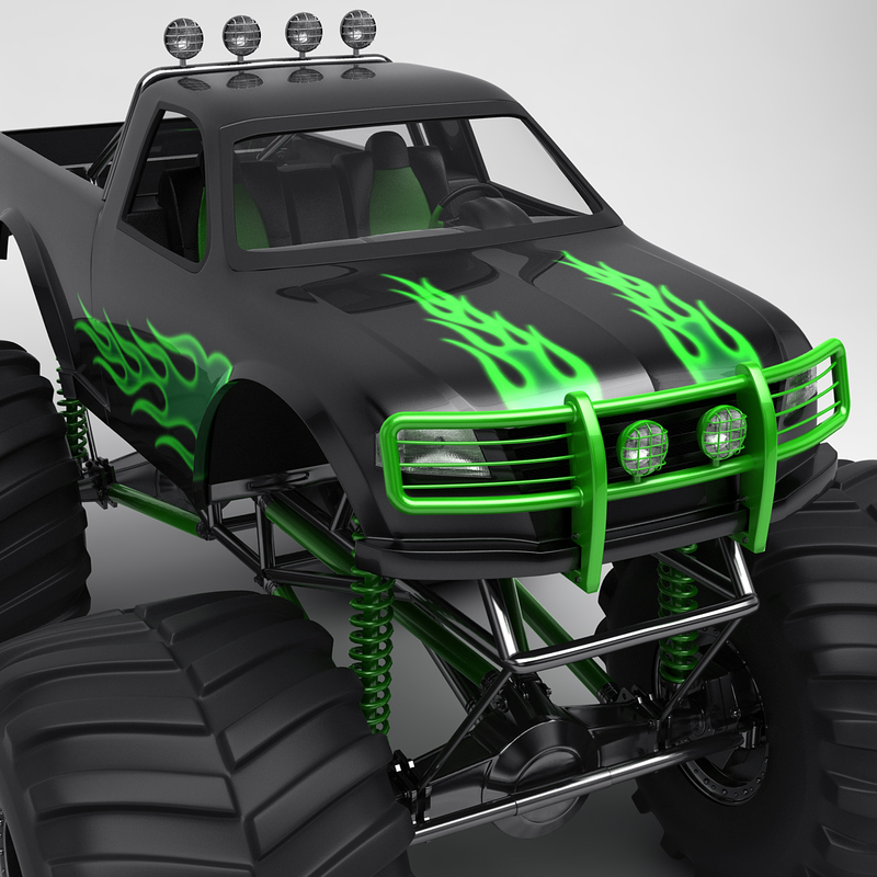 monster truck 3d model