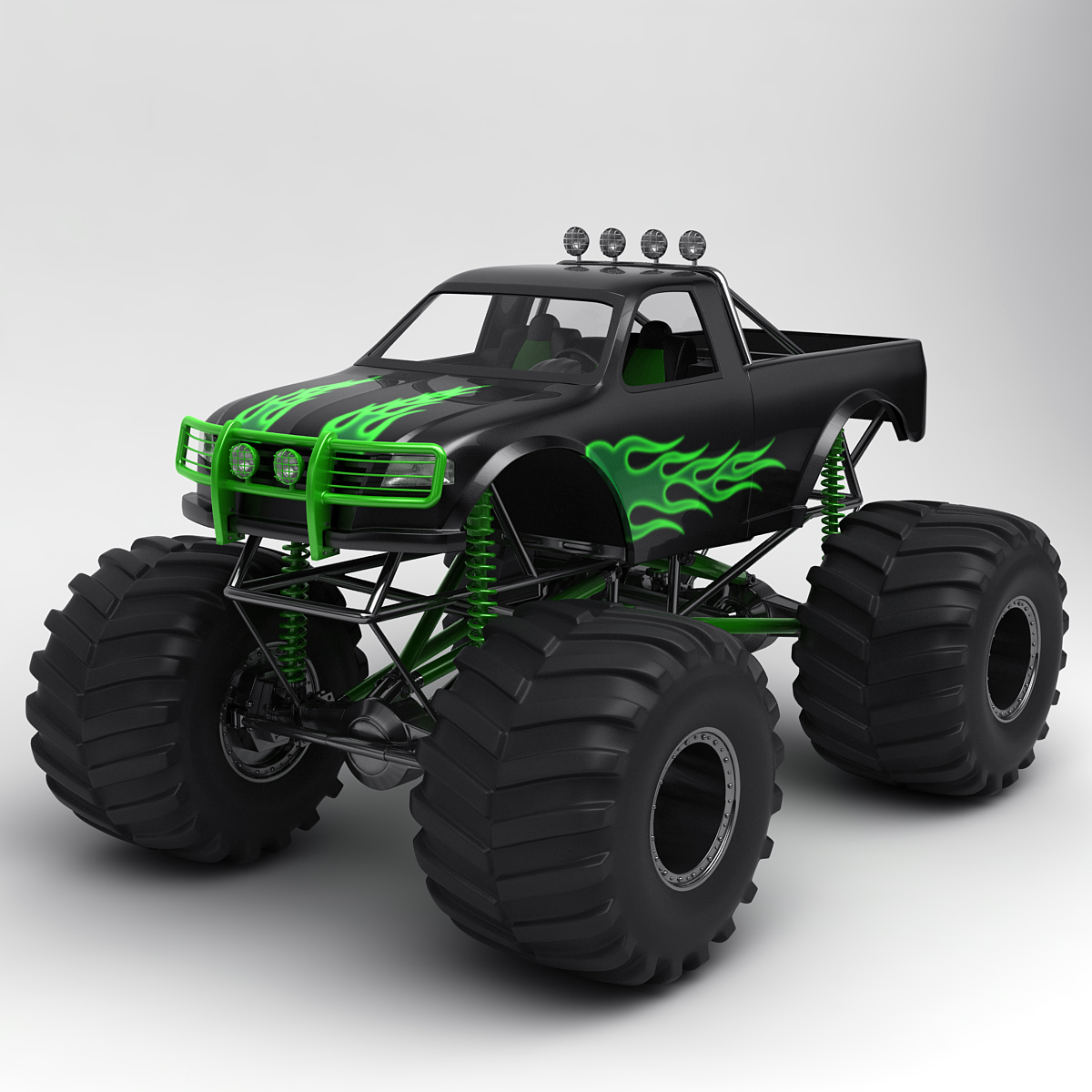 monster truck 3d model