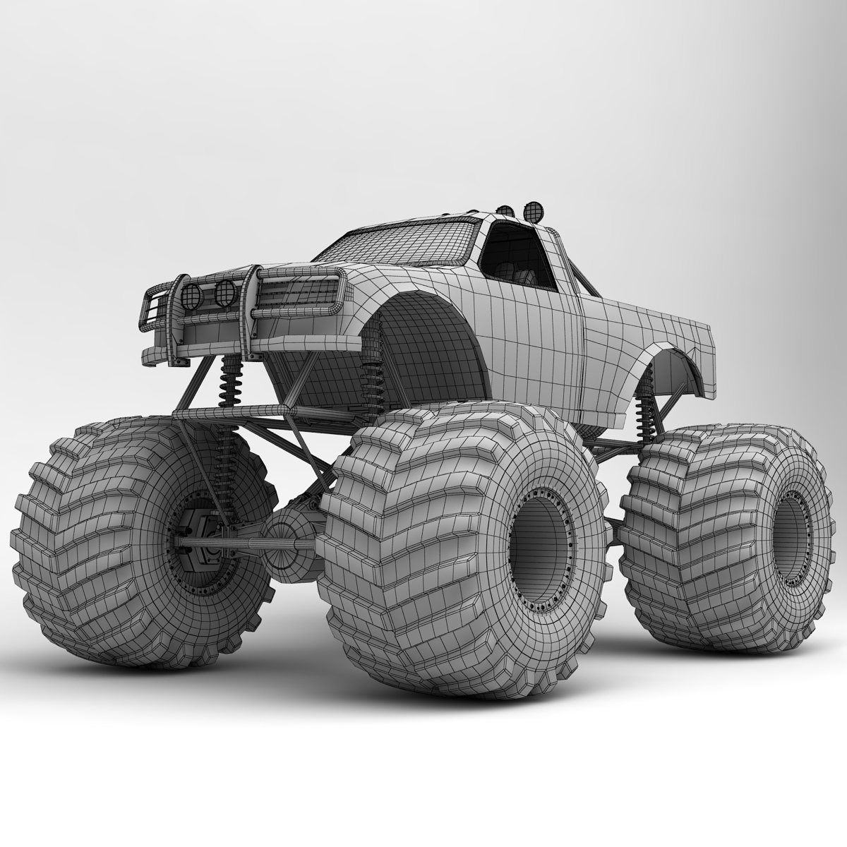 monster truck 3d model