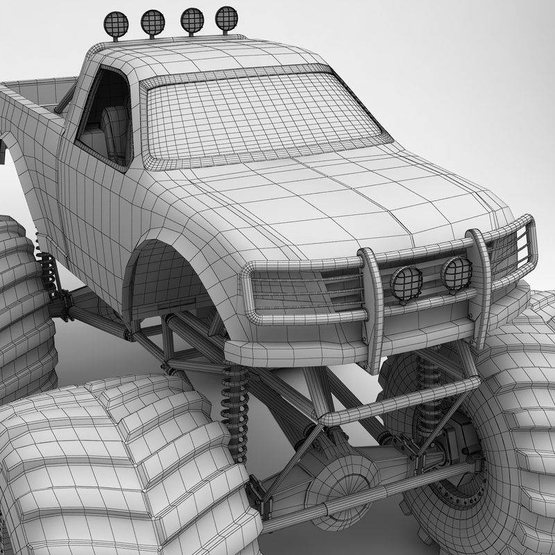 monster truck 3d model