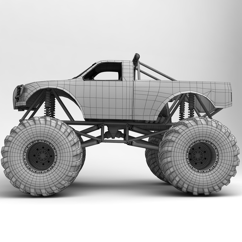 monster truck 3d model
