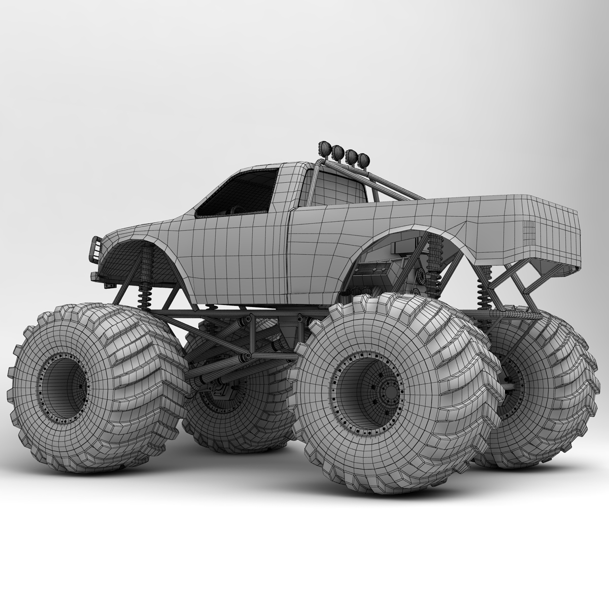 monster truck 3d model
