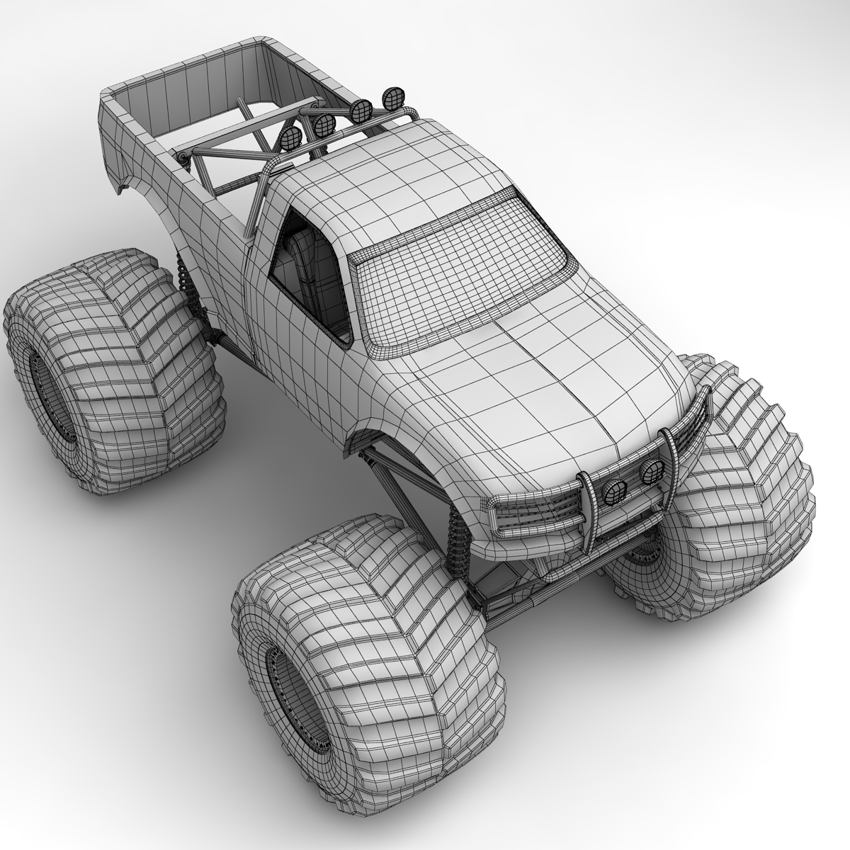 monster truck 3d model
