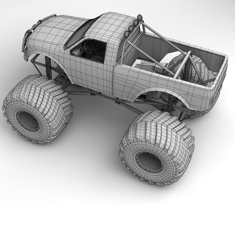 monster truck 3d model
