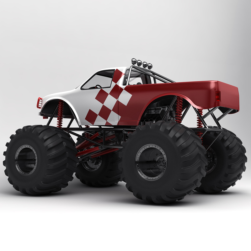 monster truck 3d model