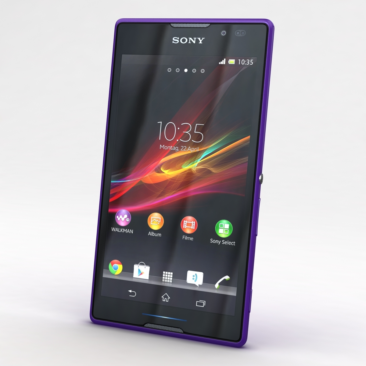 sony xperia c purple 3d model