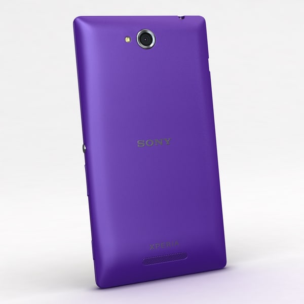 sony xperia c purple 3d model