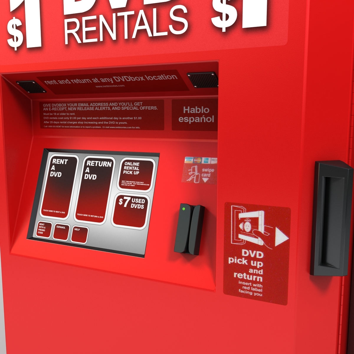 3d model dvd vending machine