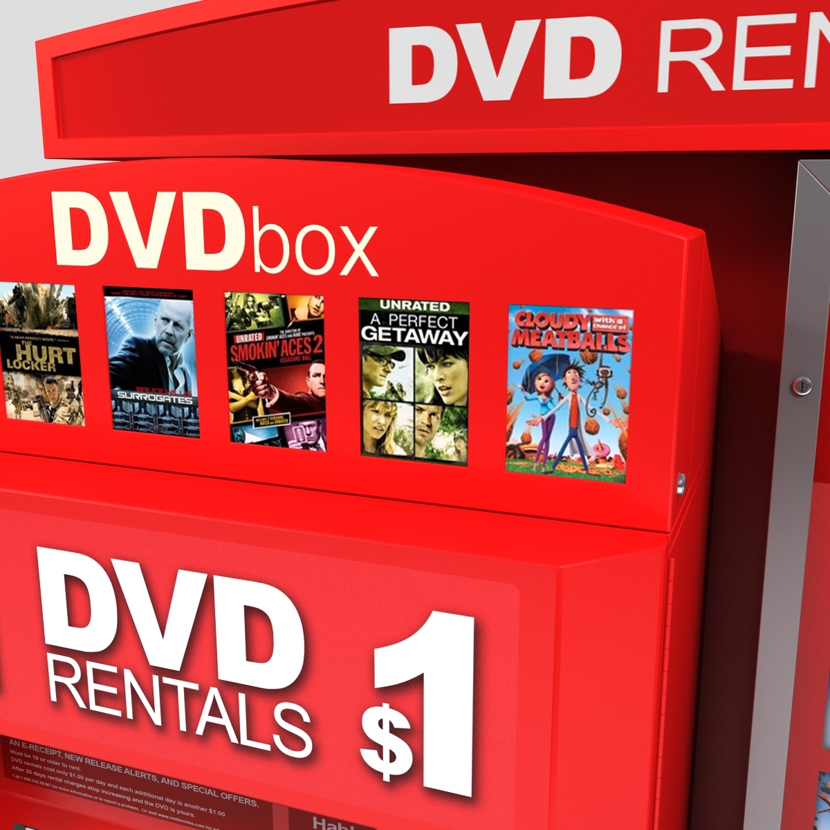 3d model dvd vending machine