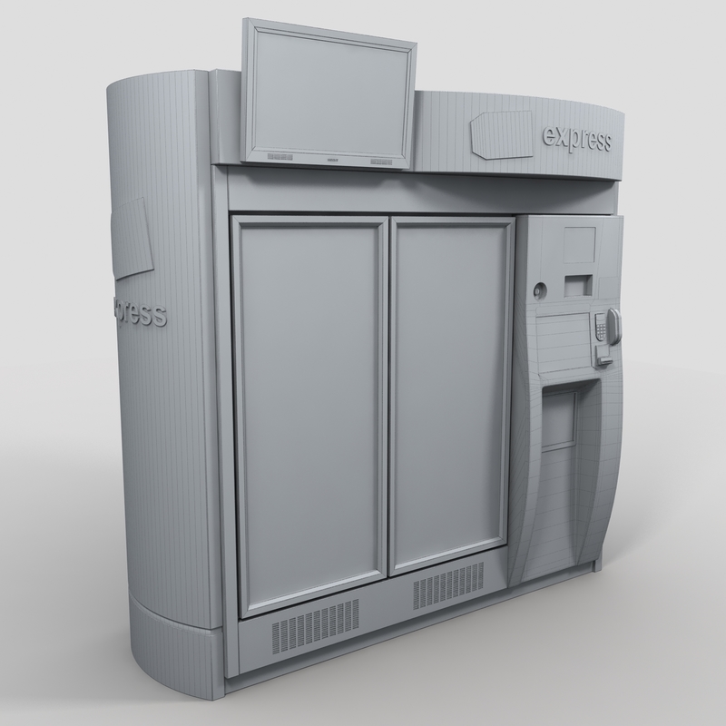 3dsmax electronics vending machine