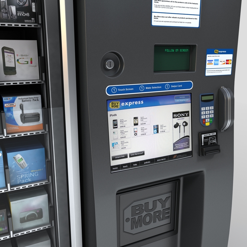 3dsmax electronics vending machine