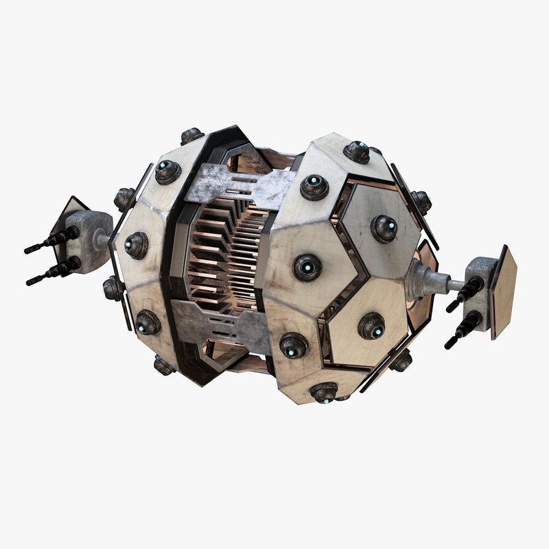 flying robot rig 3d model