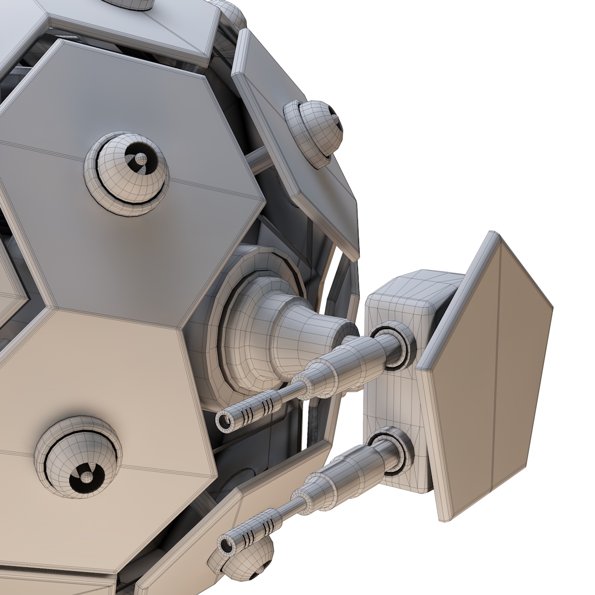 flying robot rig 3d model