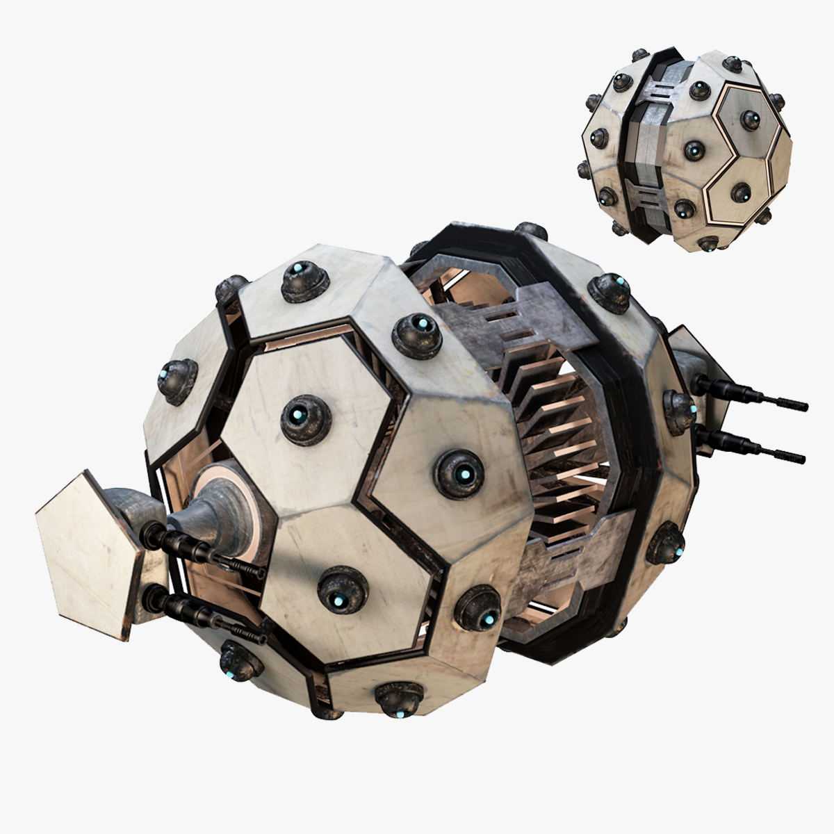 flying robot rig 3d model