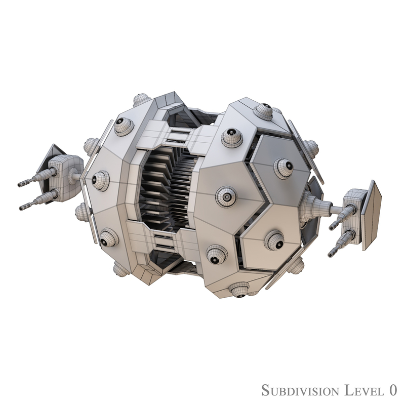 flying robot rig 3d model