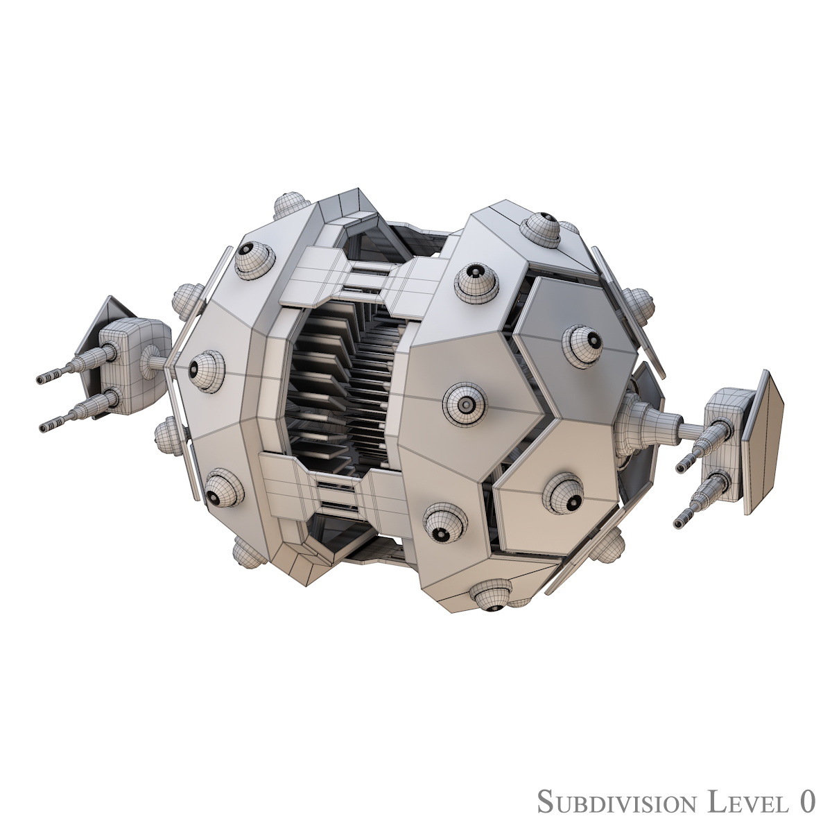 flying robot rig 3d model