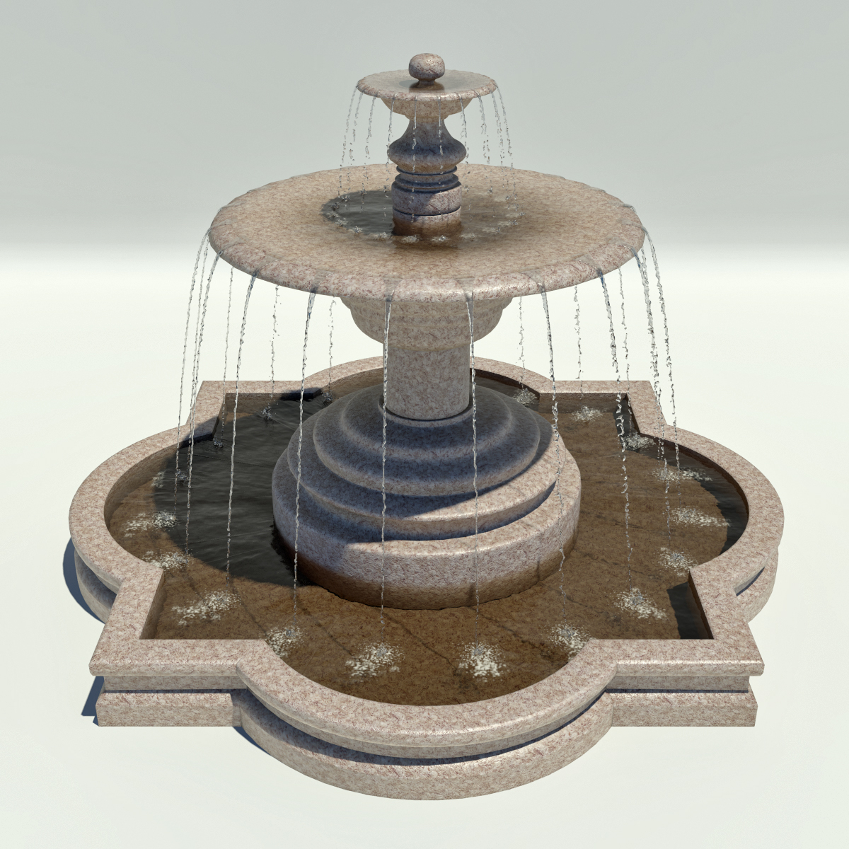 3d water fountain model