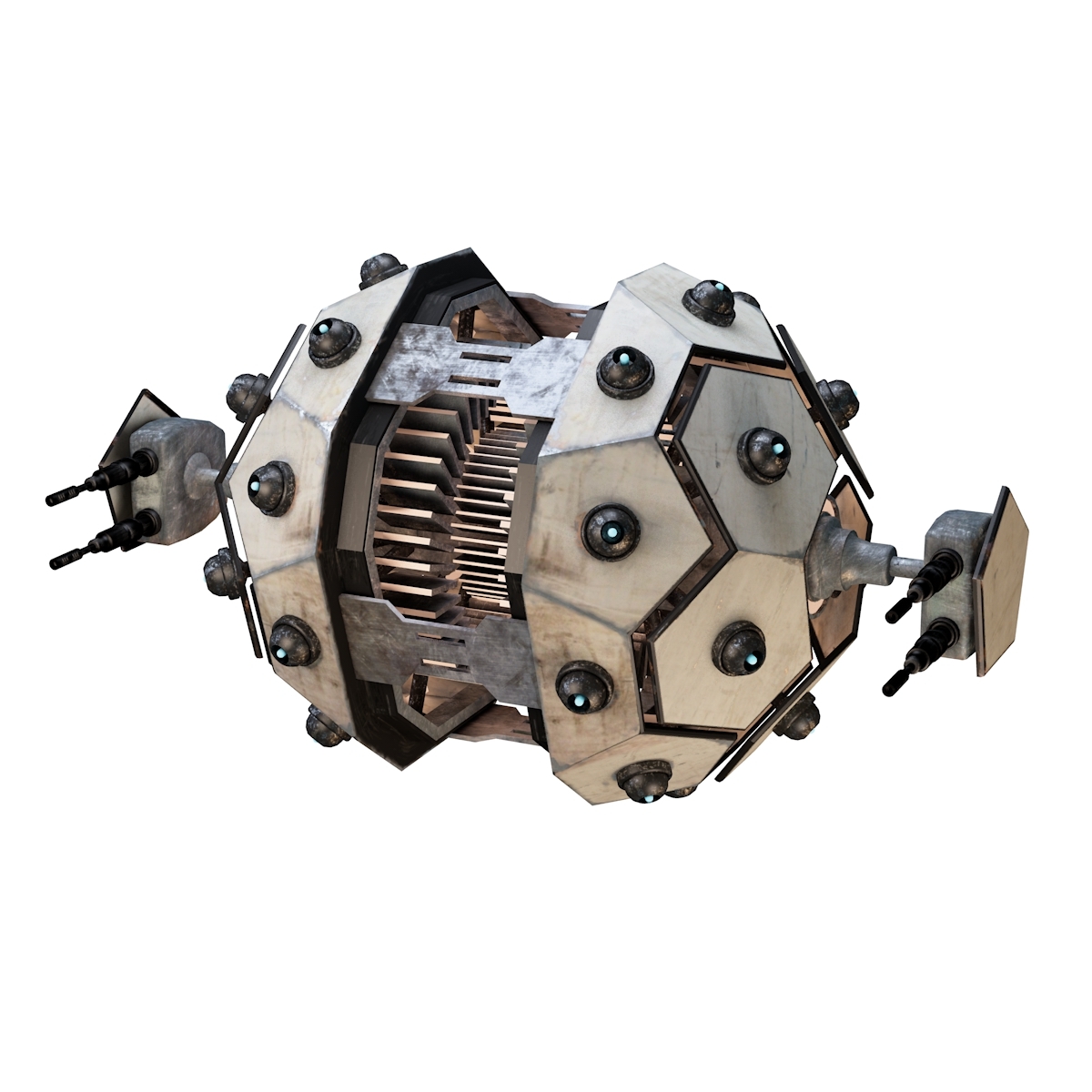 flying robot rig 3d model