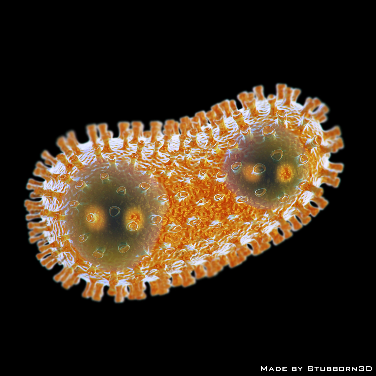 3d model bacteria bacillus