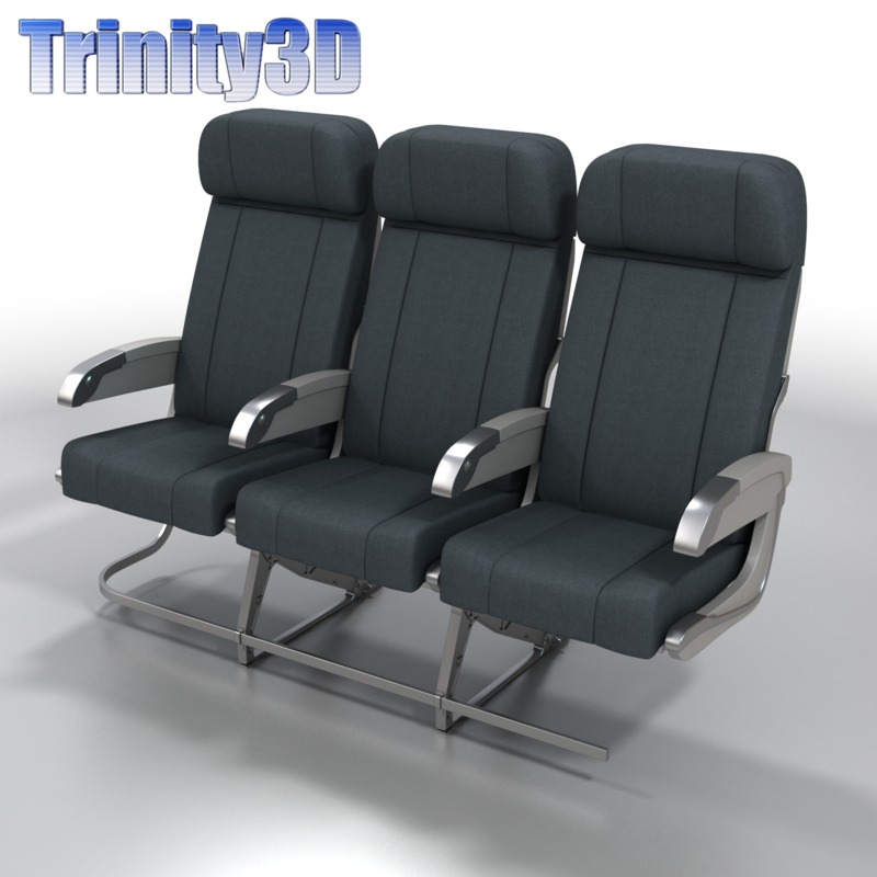 airline chairs 3d model