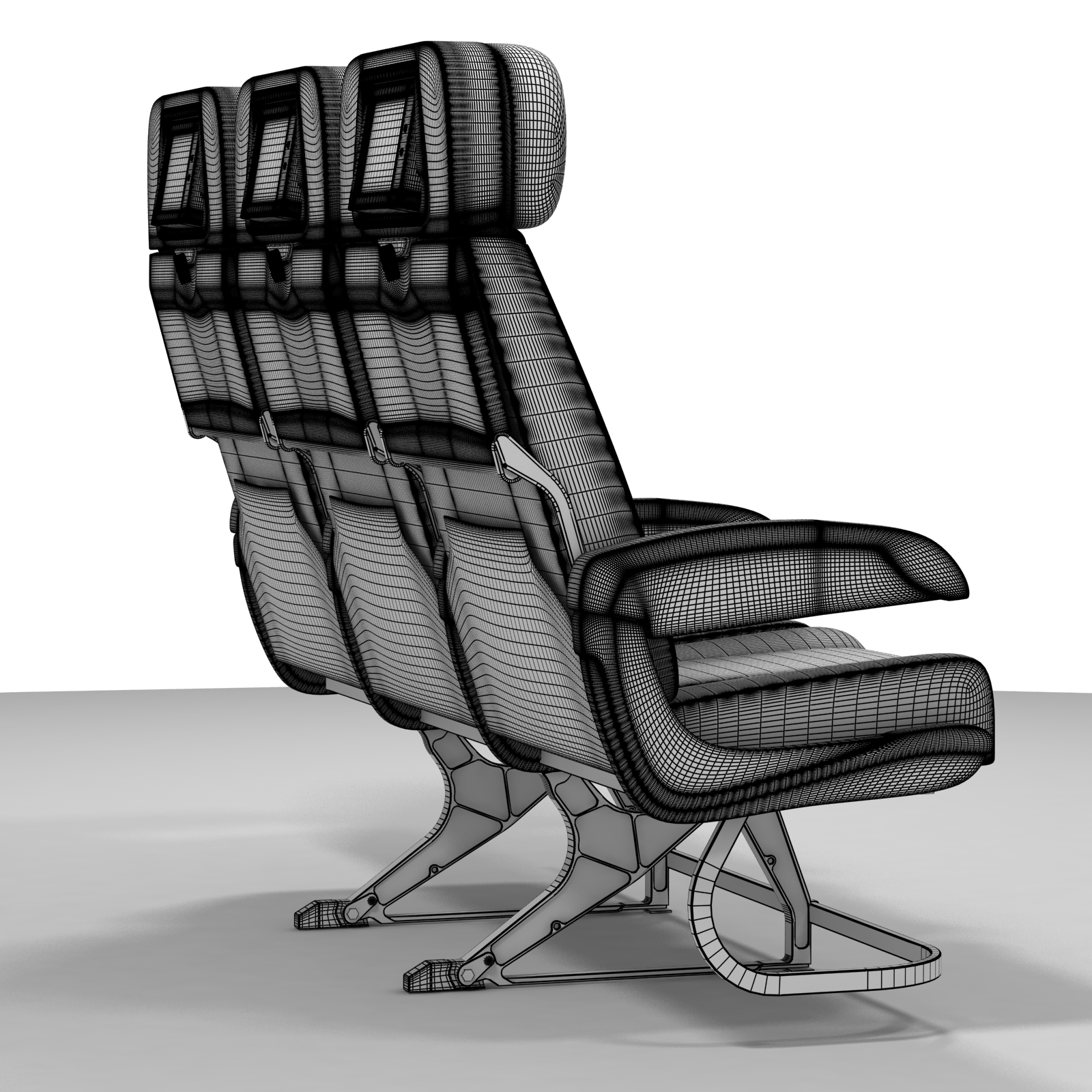 airline chairs 3d model