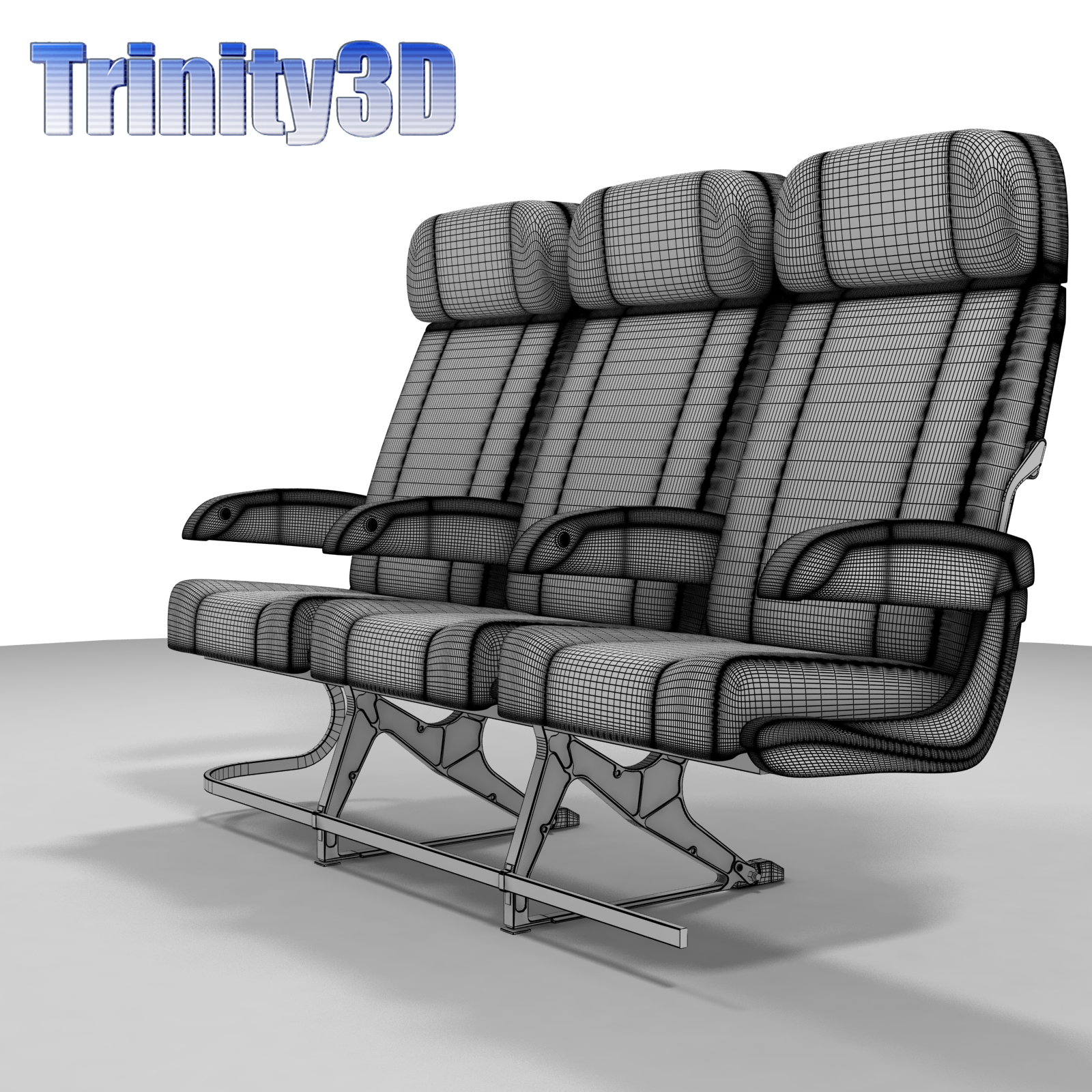 airline chairs 3d model