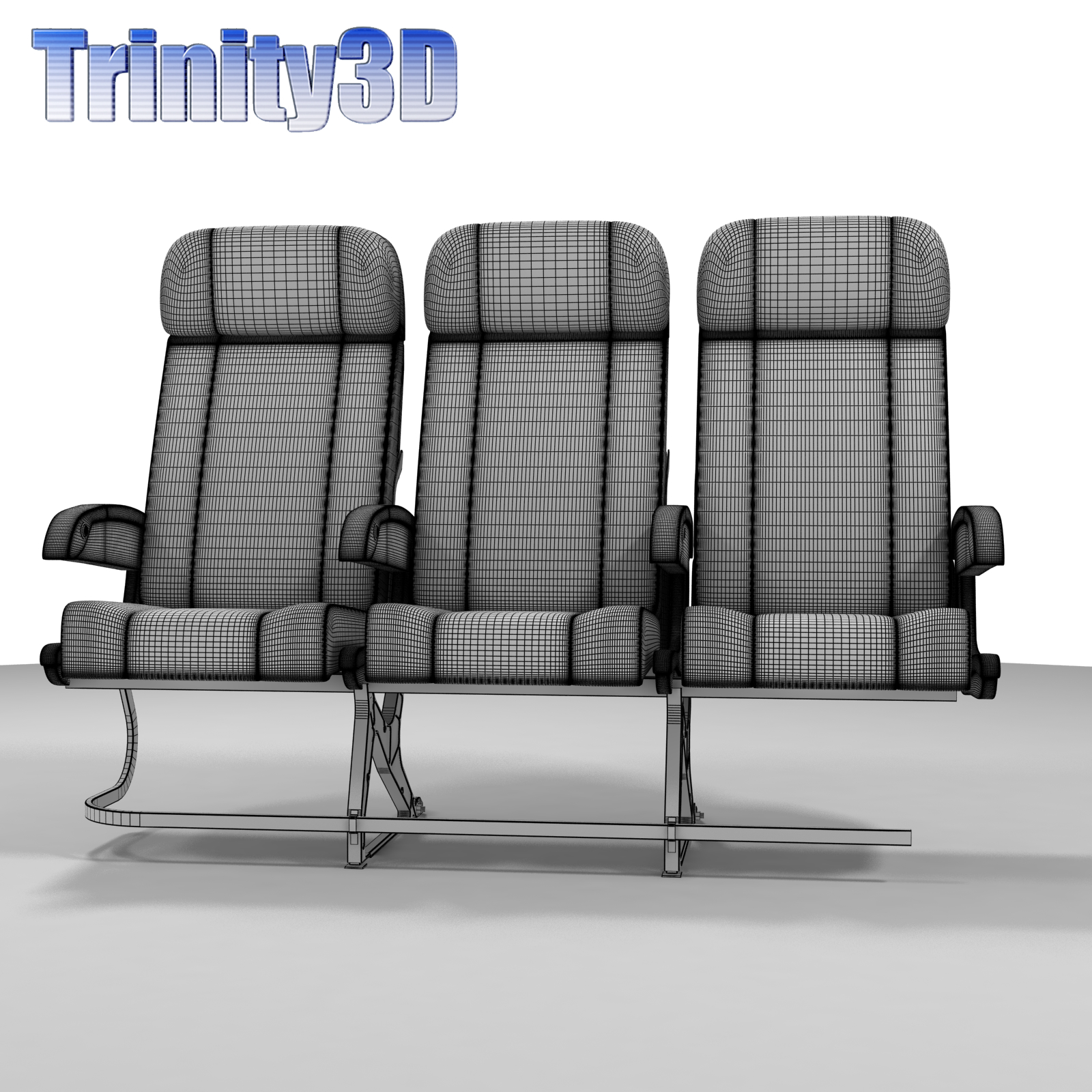 airline chairs 3d model