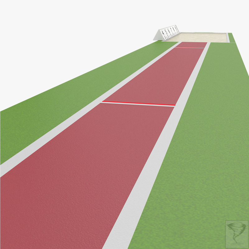 long triple jump 3d model