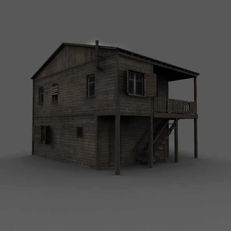 old wooden house 3d model