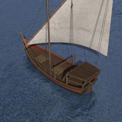 dhow vessel 3d model