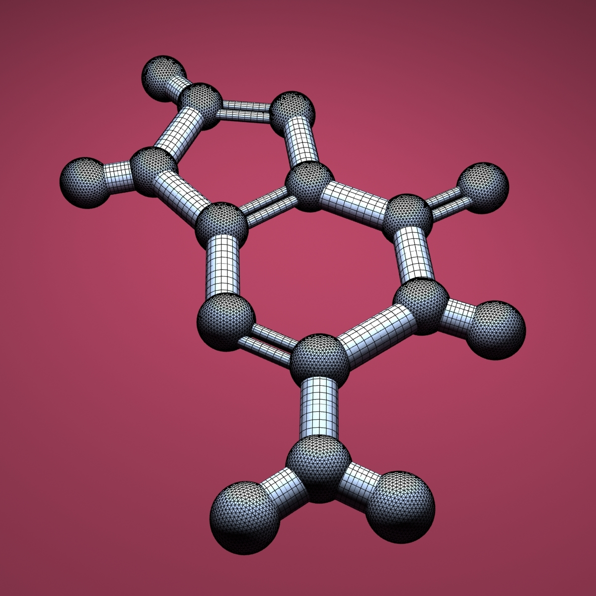 nucleobase guanine dna 3d model