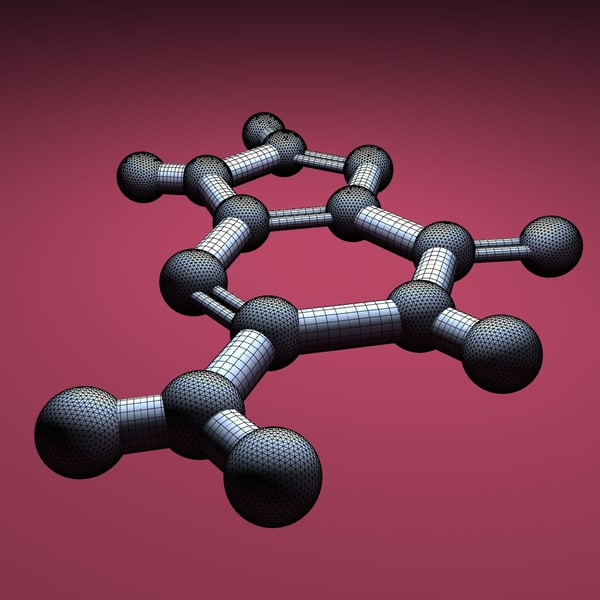 nucleobase guanine dna 3d model
