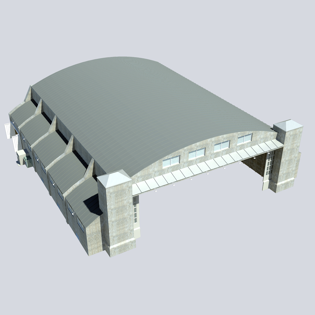 3d model aircraft hangar