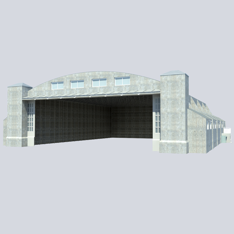 3d model aircraft hangar