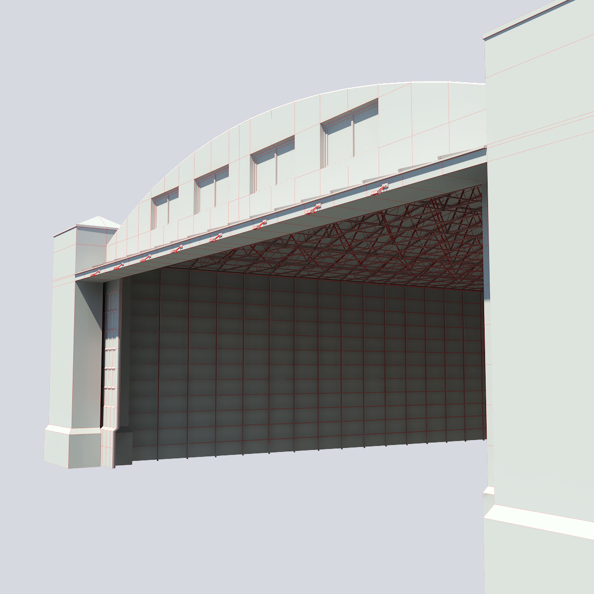3d model aircraft hangar