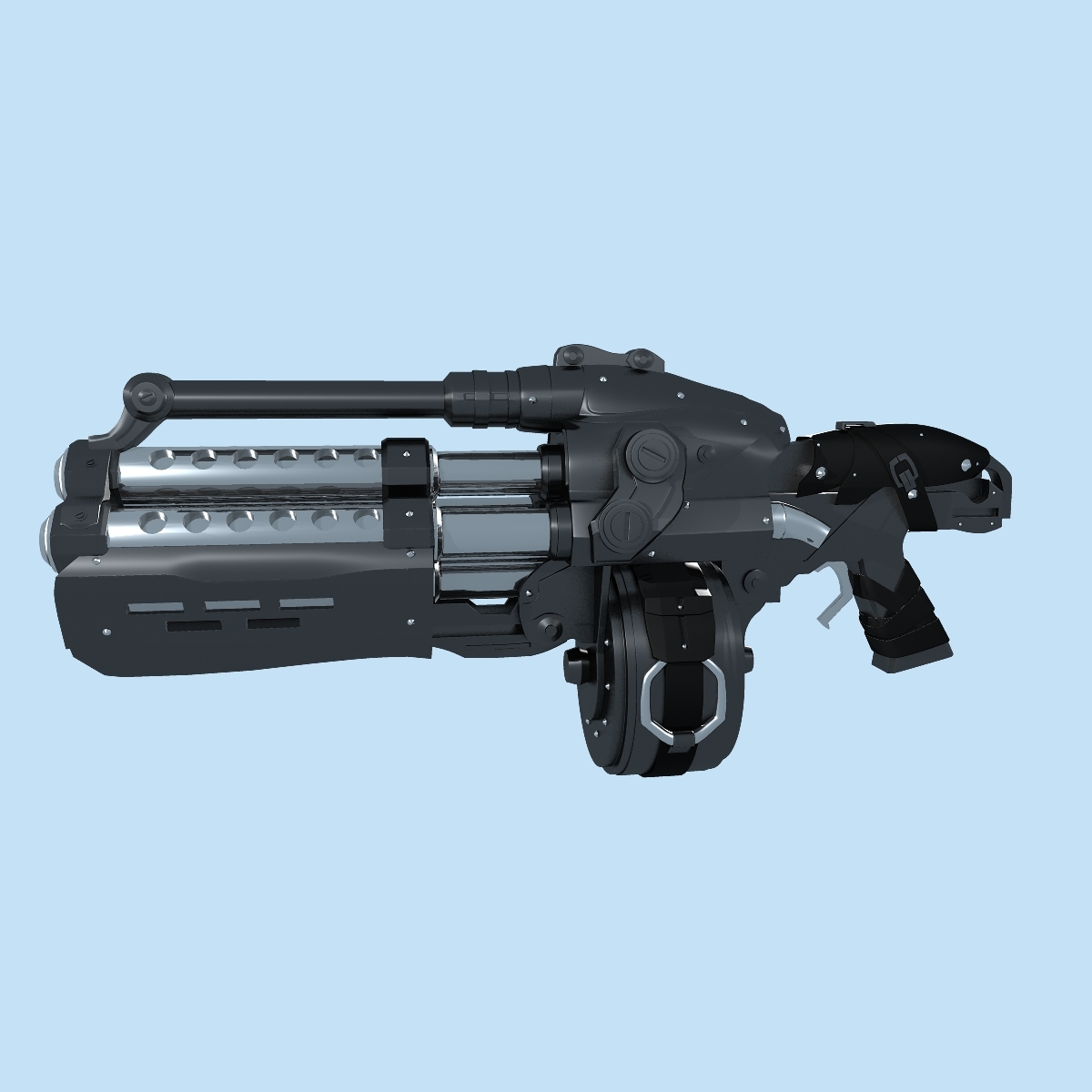 3d obj gun gears war grenade launcher