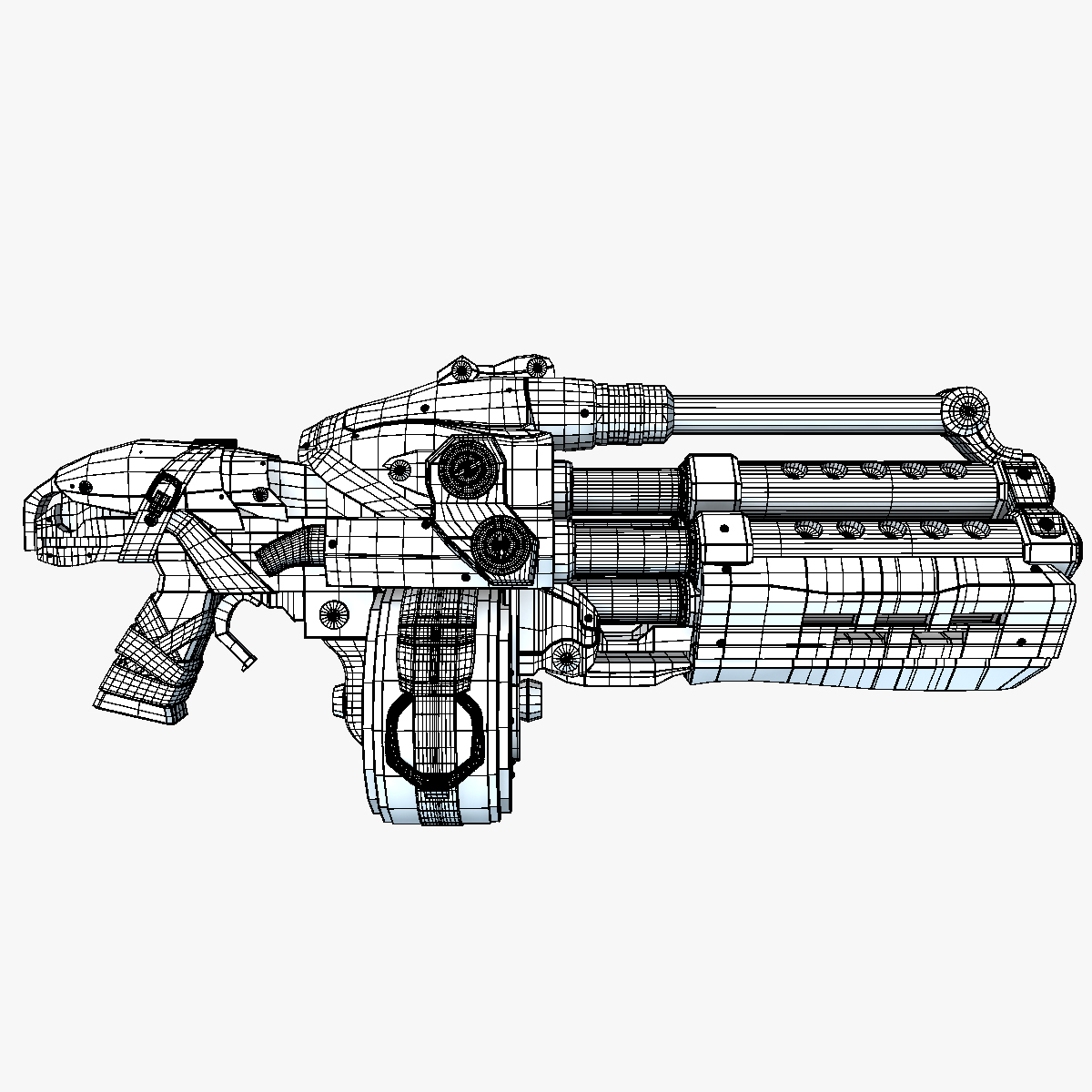 3d obj gun gears war grenade launcher