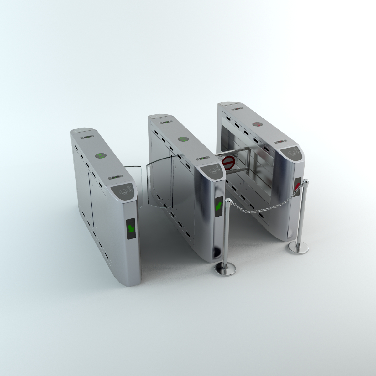 3d model intelligent flap gate